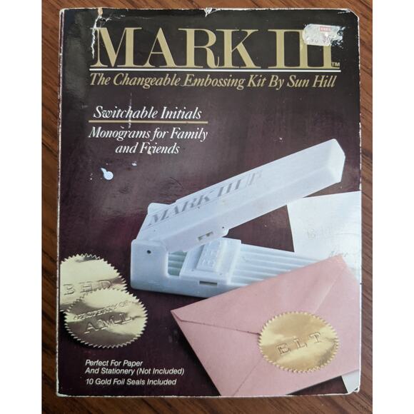 Nobrand | Office | New Mark Iii Changeable Embossing Kit By Sun Hill ...